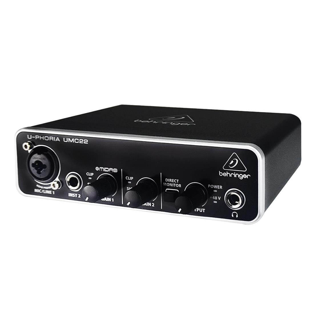 A UMC22 é uma interface de áudio compacta que lhe permite gravar vocais ou instrumentos com ...